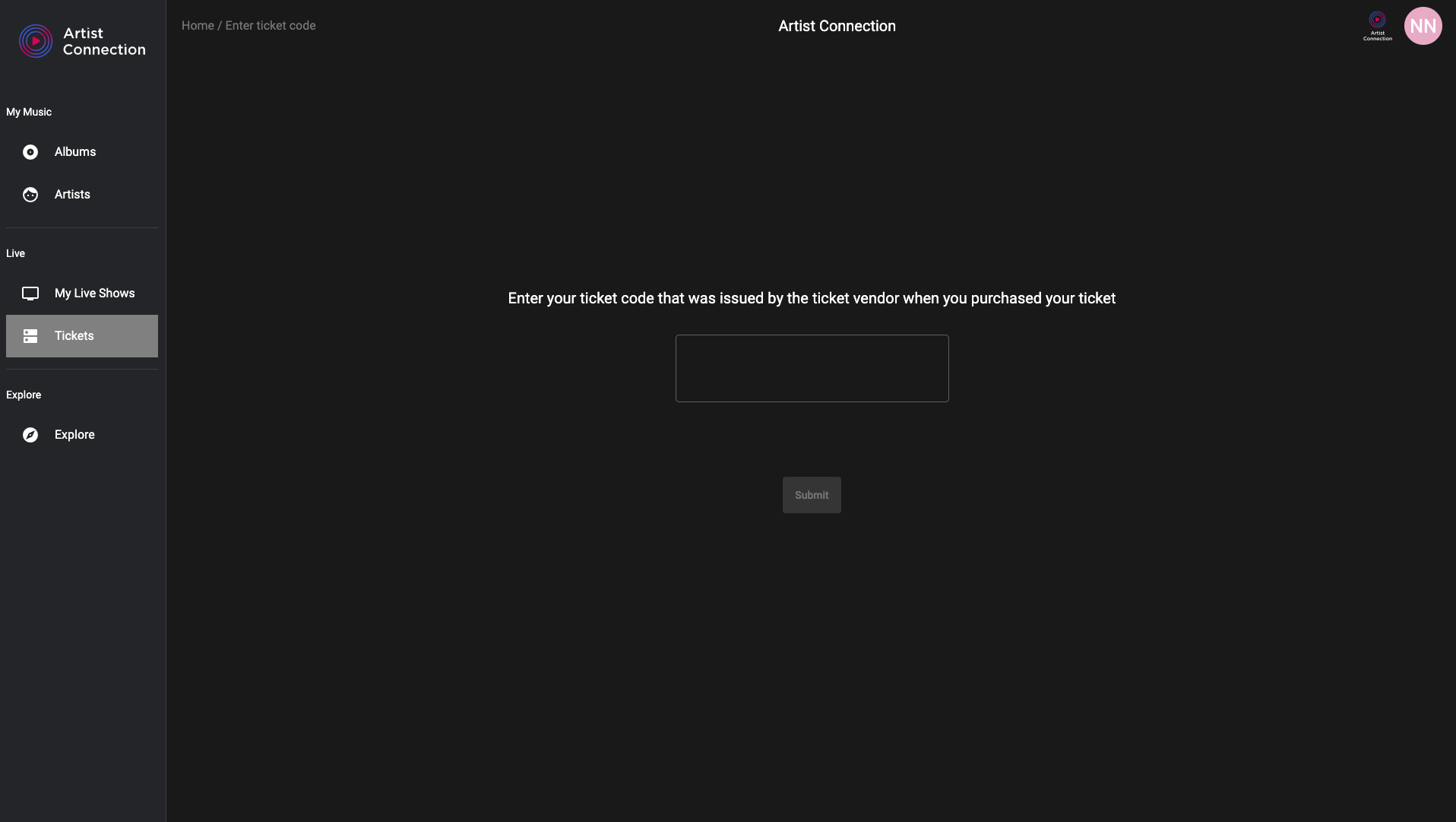 User Guide - Artist Connection